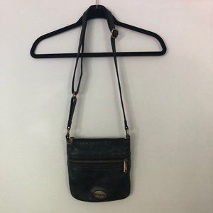 Fossil | Bags | Fossil Mini Explorer Black Crossbody Leather Bag | Poshmark